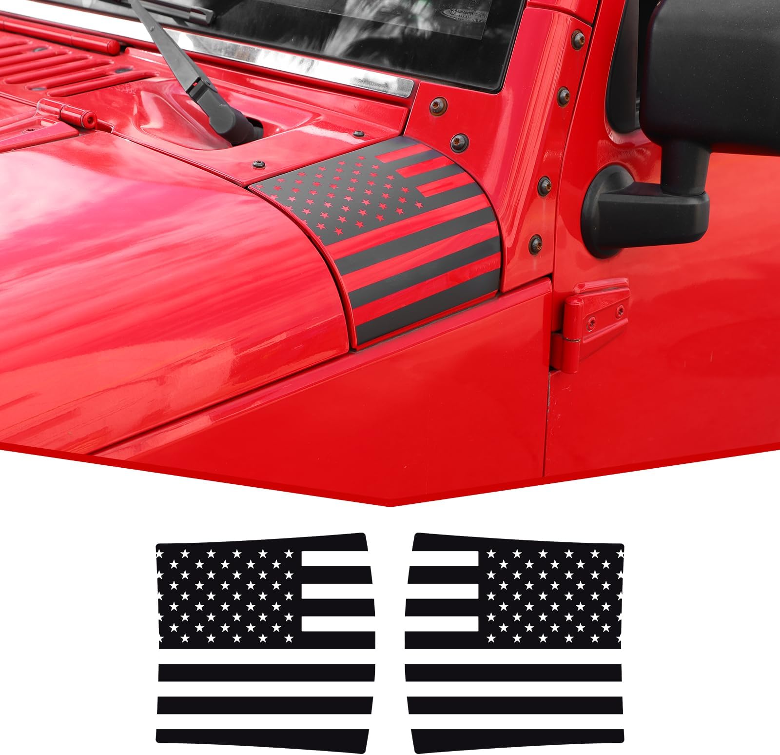 Amazon.com - Waterproof Scratchproof American Flag Vinyl Car Hood ...