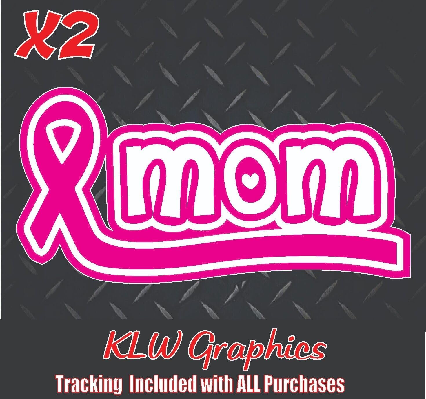 Amazon.com: Breast Cancer Ribbon Mom Hot Pink White Full Color Vinyl ...
