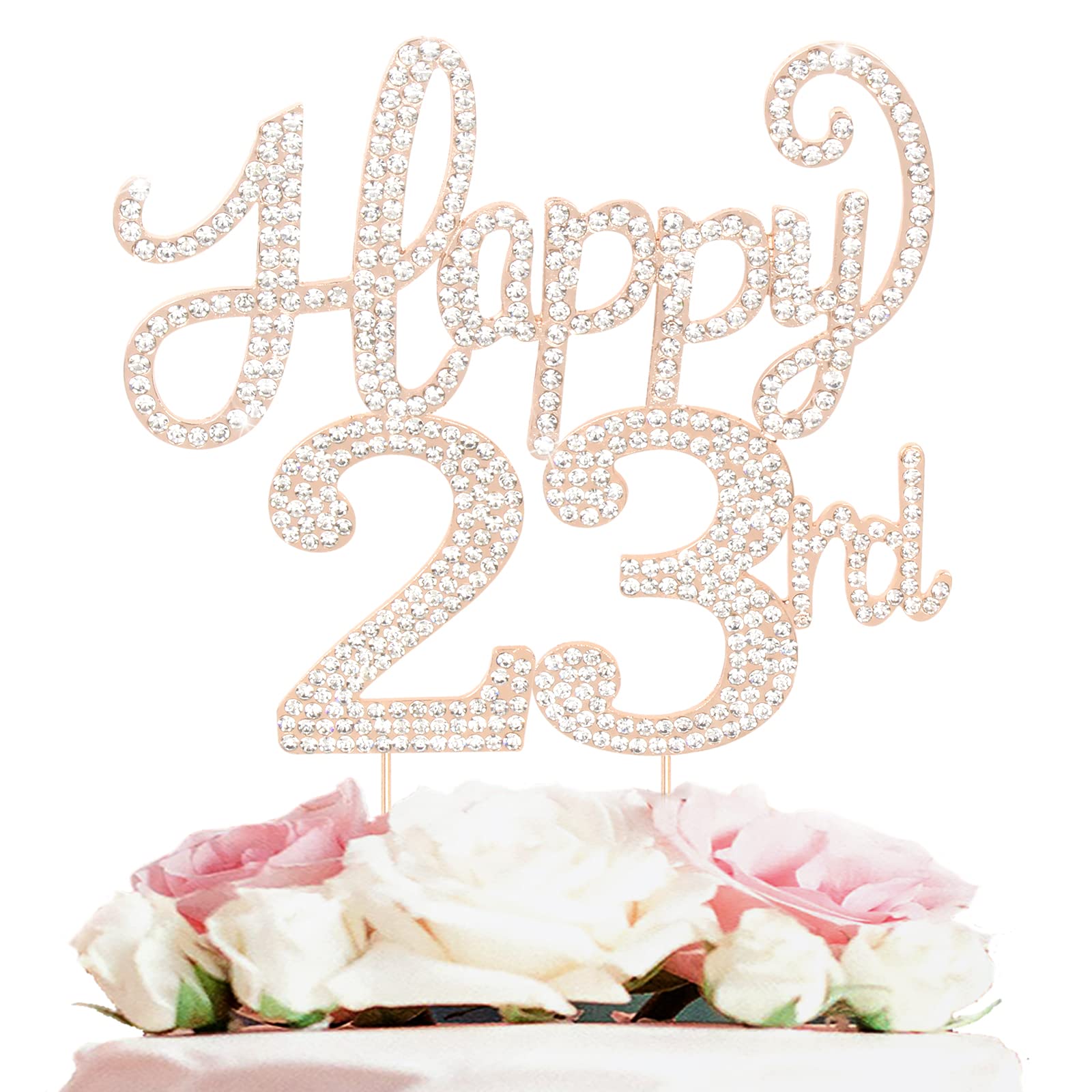 Amazon.com: Happy 23rd Birthday Decorations,23rd Birthday Gold ...