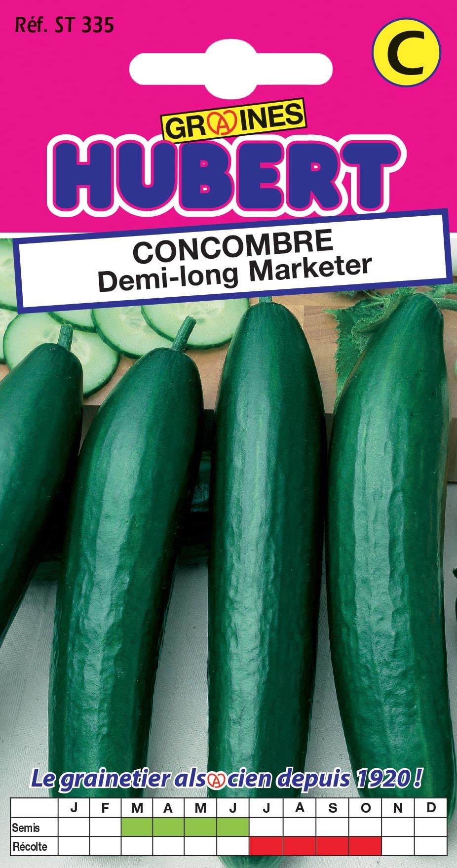 Graines de Concombre Demi-long Marketer - 3 grammes : Amazon.fr: Jardin