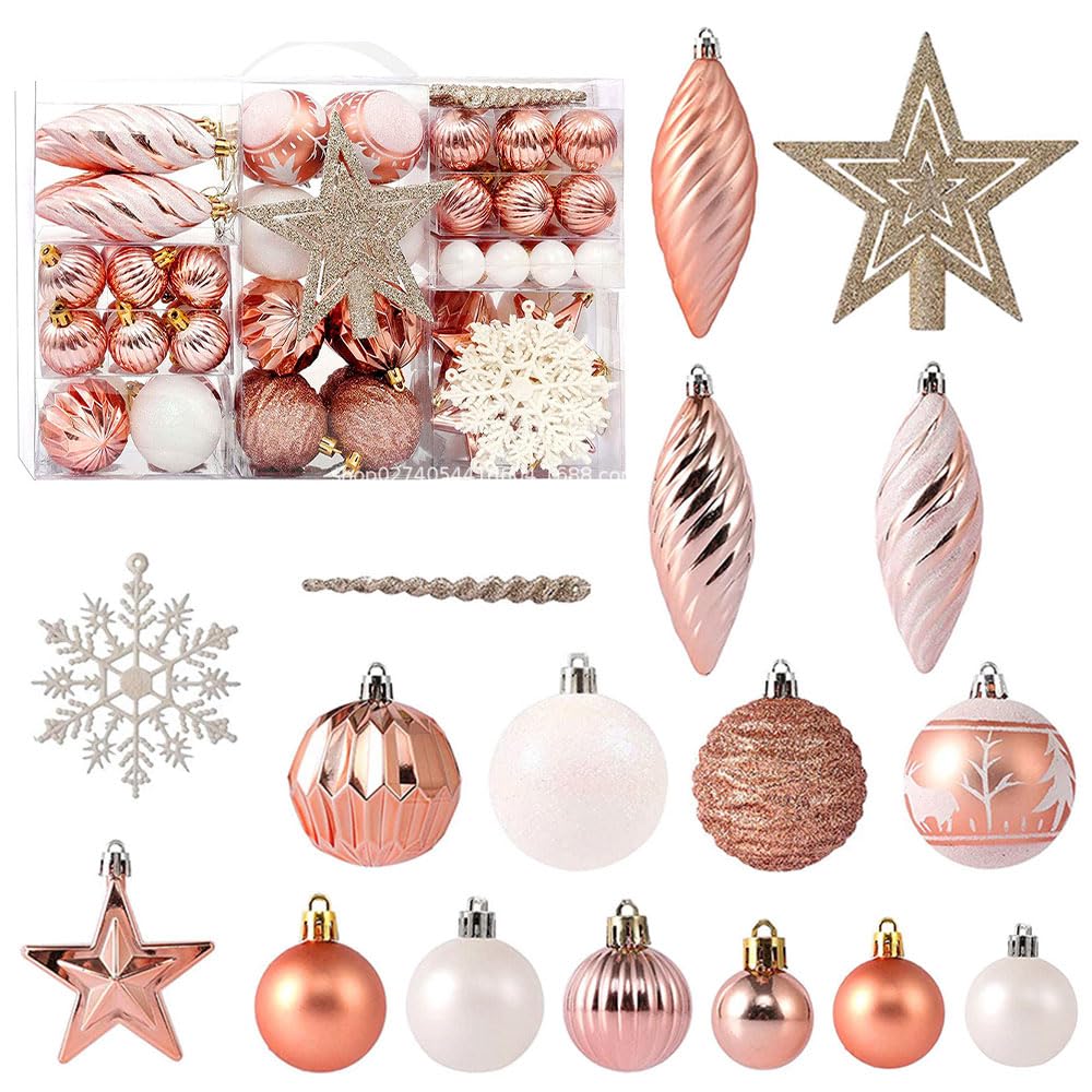 Amazon.com: AORTD 100PCS Christmas Ornaments Set, Shatterproof ...
