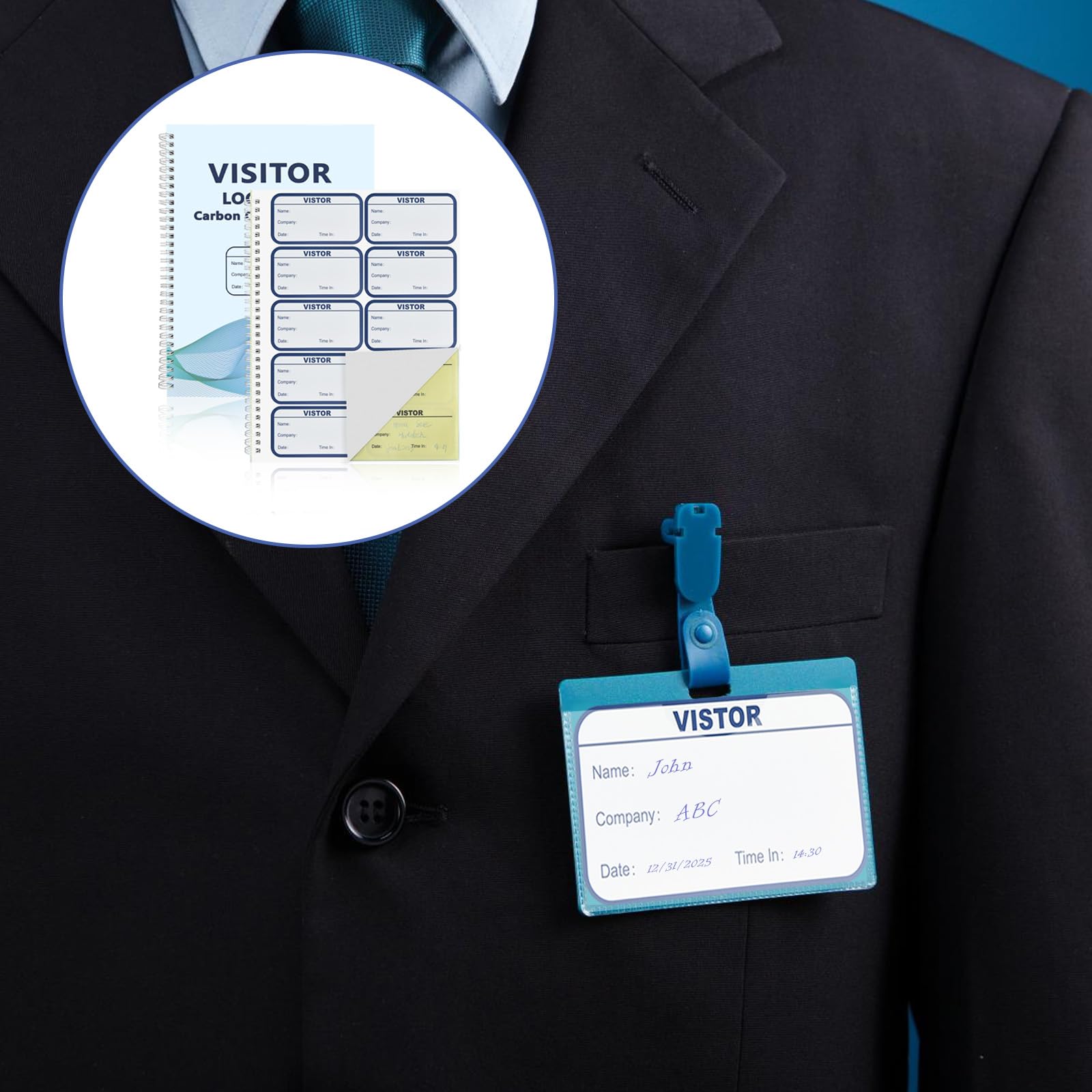 Visitor Log Book Your Office Store 3 Pack Of 1500 Visitor Badges ...