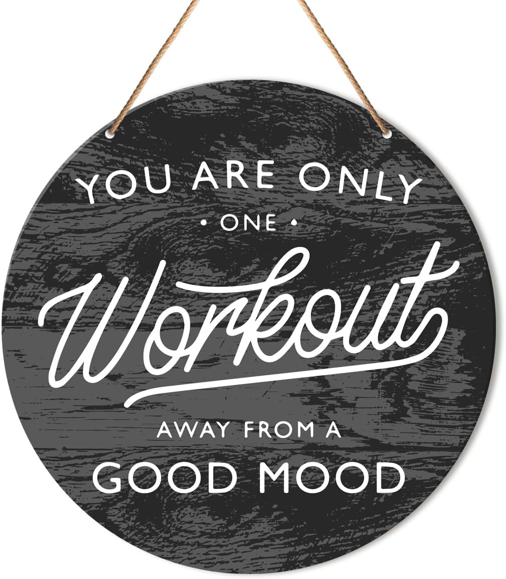 Amazon.com: Muktoujaumai Gym Motivation Signs Wall Decor, Home Gym ...
