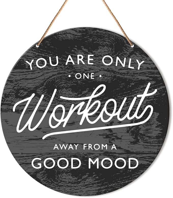 Amazon.com: Muktoujaumai Gym Motivation Signs Wall Decor, Home Gym ...