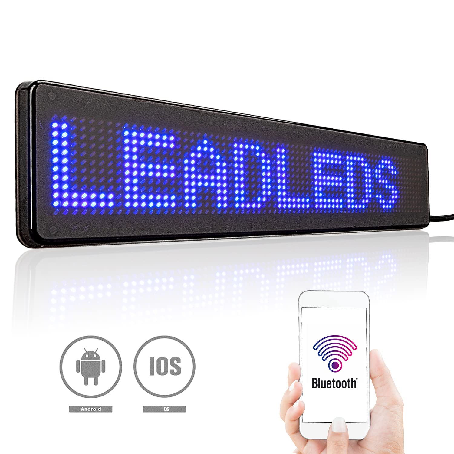 Snapklik.com : Leadleds LED Car Sign Message Board Bluetooth Connected ...