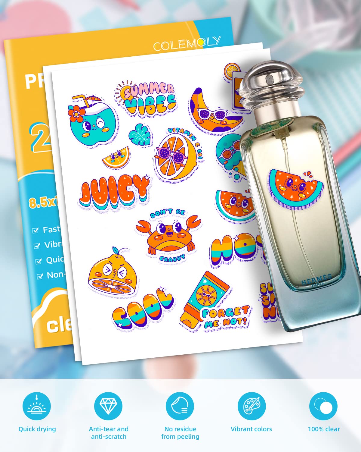 Snapklik.com : Printable Vinyl Clear Sticker Paper For Inkjet Printer ...