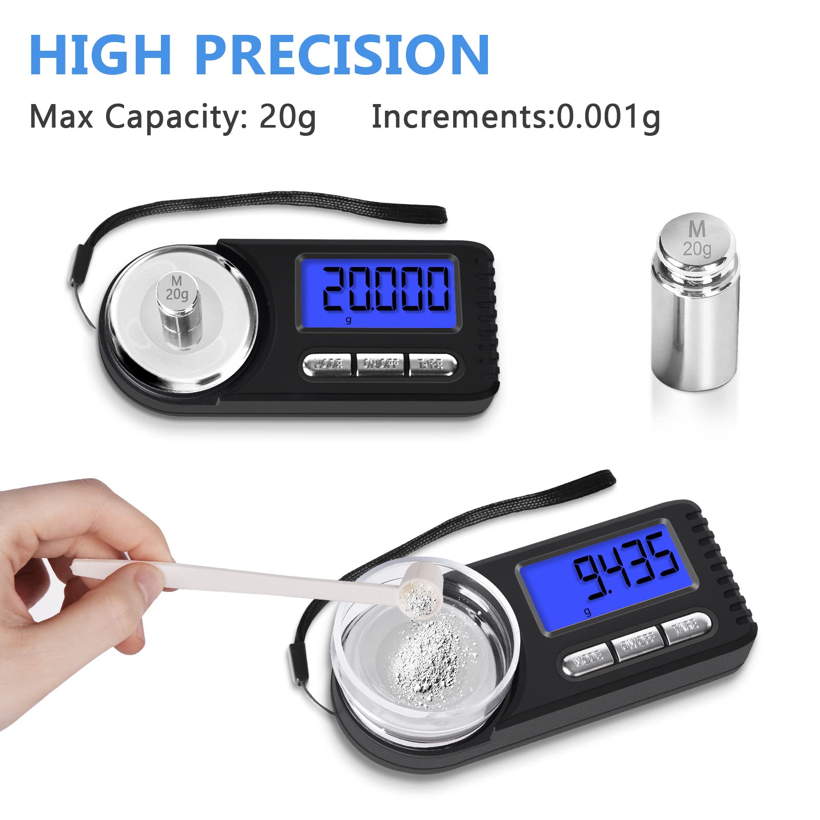 Snapklik.com : THINKSCALE Digital Milligram Scale 50g/0.001g, Mg Scale ...