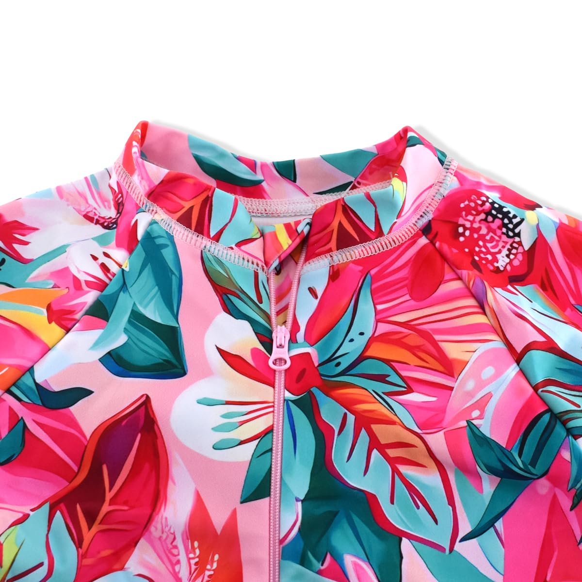 Snapklik.com : Girls Long Sleeve One Piece Swimsuit Rash Guard Swimwear ...
