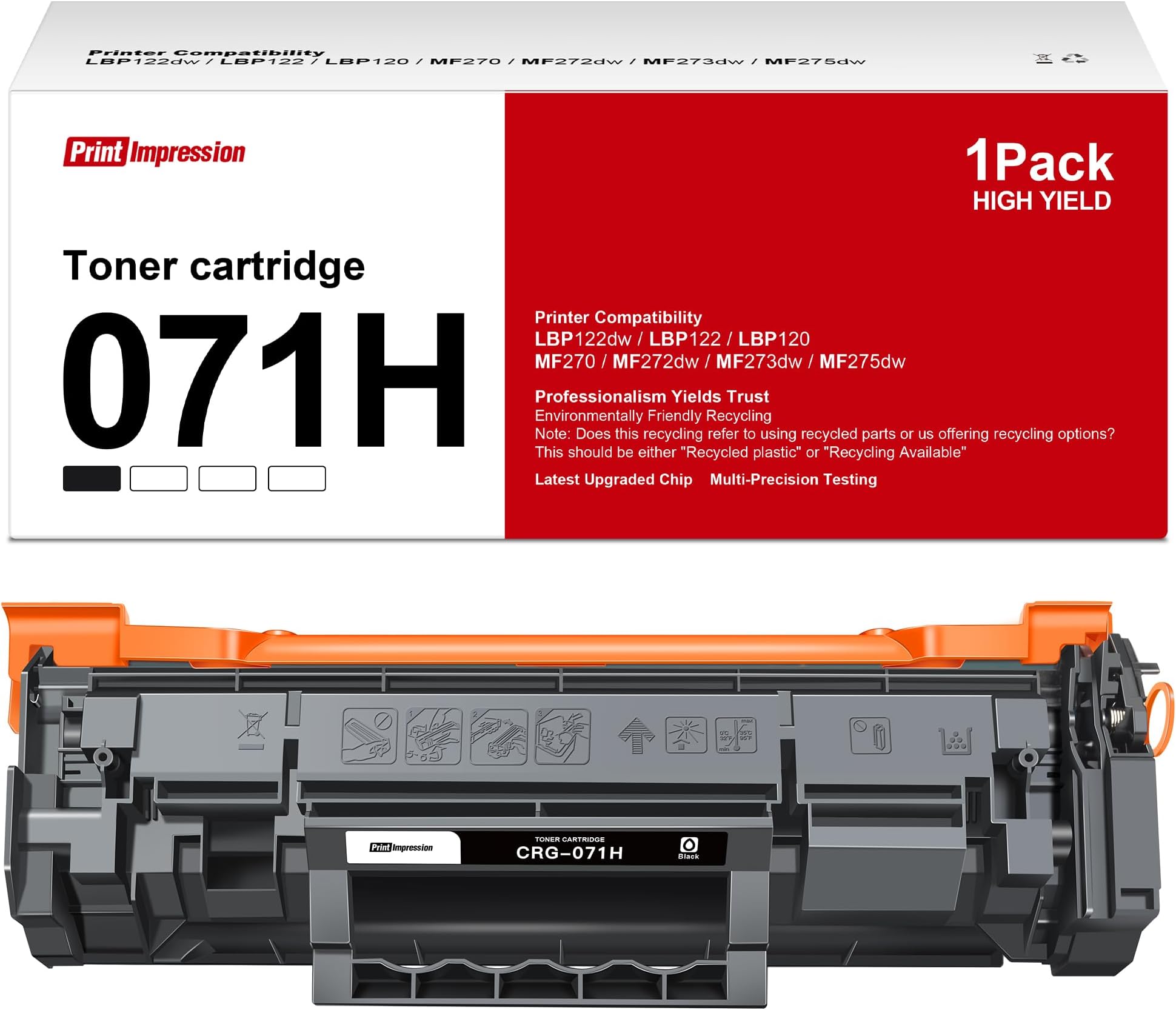 Amazon.com: 071H CRG071H High Capacity Toner Cartridge Replacement for ...