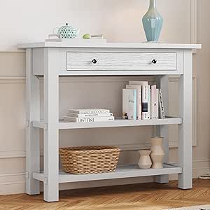 Amazon.com: Retro Modern Entryway Console Table 36-Inch Small Wood ...