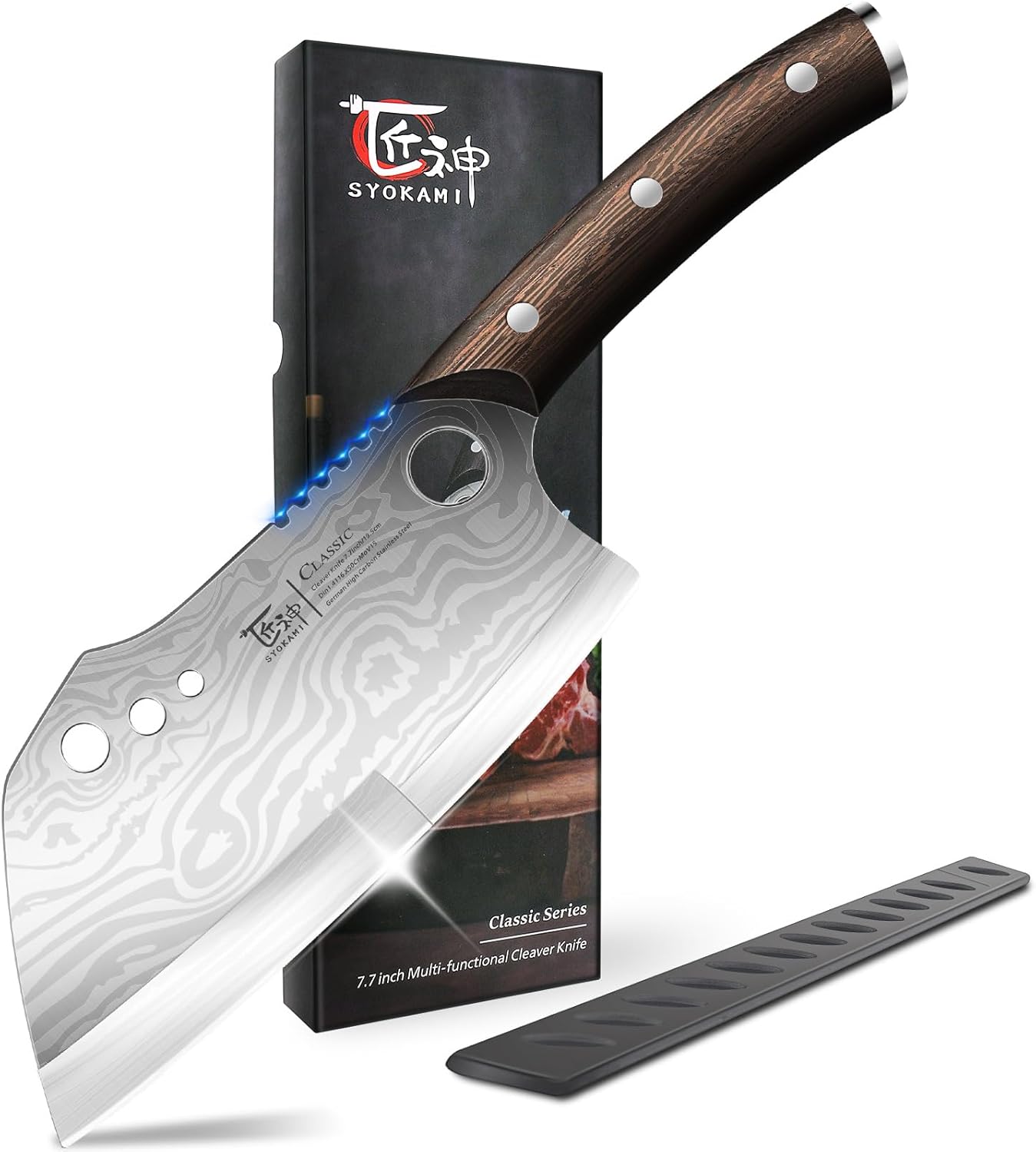 Amazon.com: SYOKAMI Multifunction Butcher Knife, 7.7 Inch Meat Cleaver ...