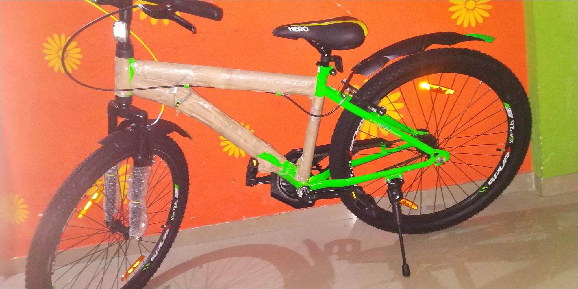 Hero Cycles Sprint Thorn 26T Green Sports Cycle with Front Suspension ...