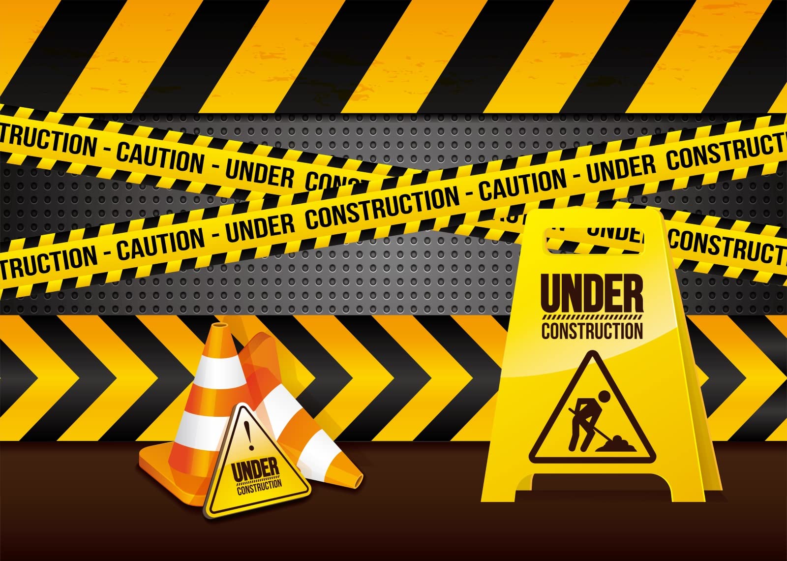 Amazon.com : BELECO 7x5ft Fabric Under Construction Backdrop ...