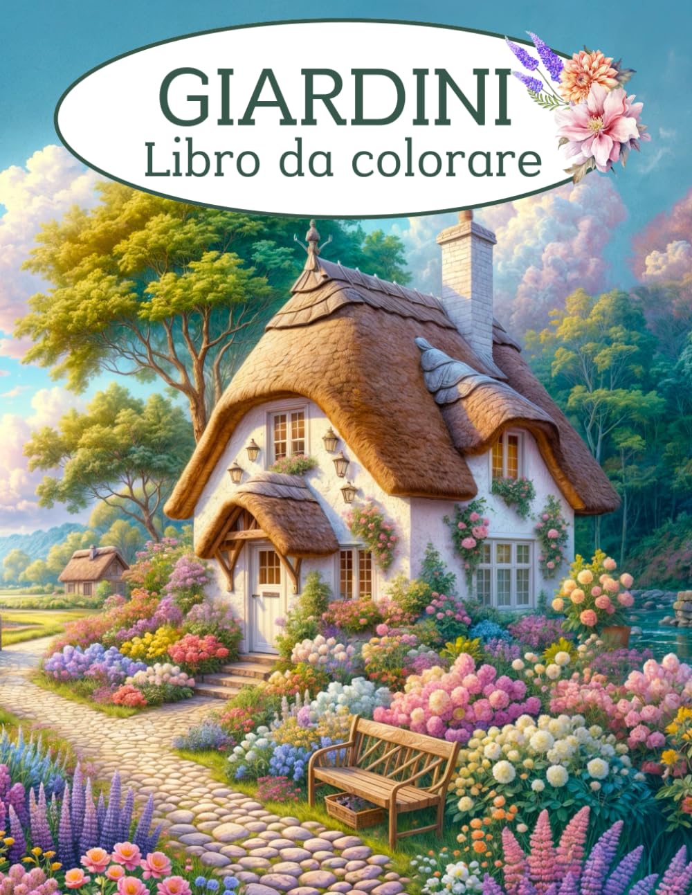 GIARDINI - Libro da Colorare: Album da colorare per adulti con 50 ...