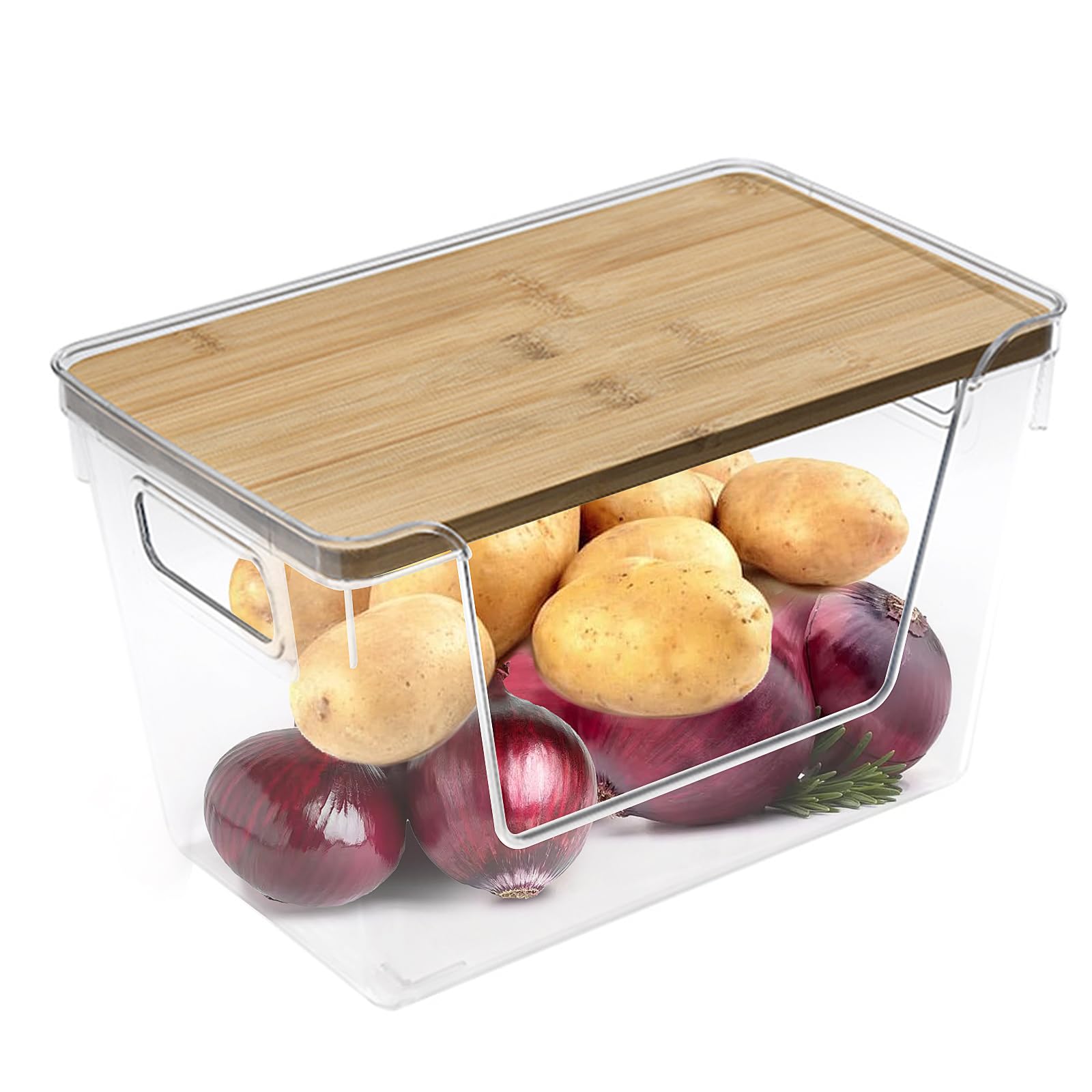 Snapklik.com : Onion And Potato Storage Containers BPA-Free, Front Open ...