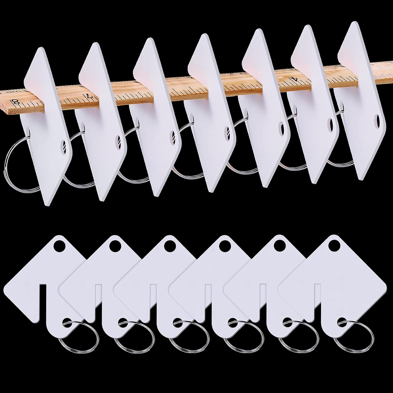 Weysat 70 Sets Plastic Key Tags - White Hanging Key Australia | Ubuy