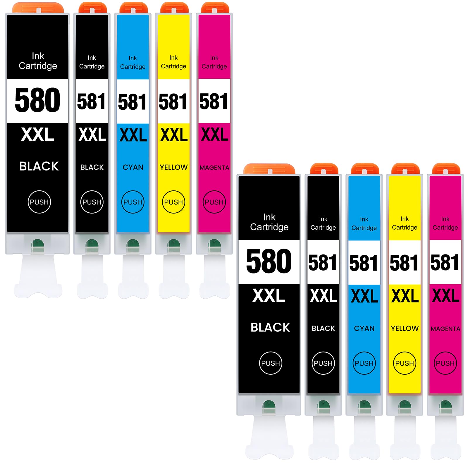 SMARTOMI 580 581 Ink Cartridges Replacement for Canon PGI-580 XXL CLI ...