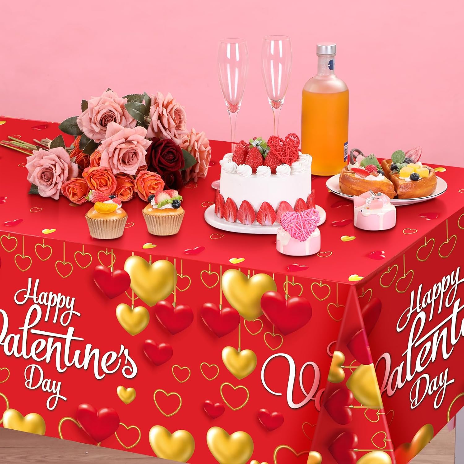 WovWeave 3 manteles de plástico para el día de San Valentín, para ...