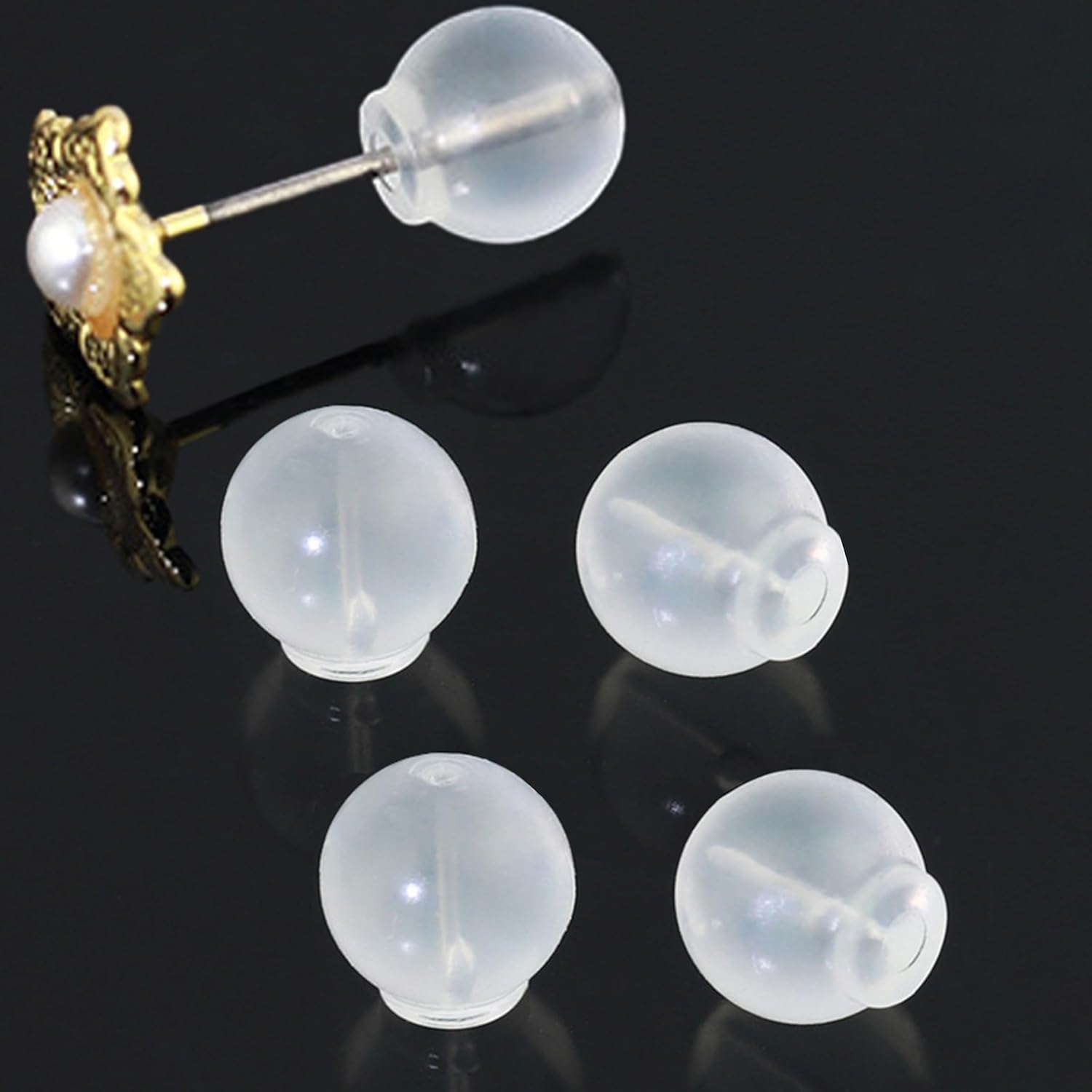 Amazon.com: Comfort Impenetrable Soft Safety Earring Backs, TPE Medical ...