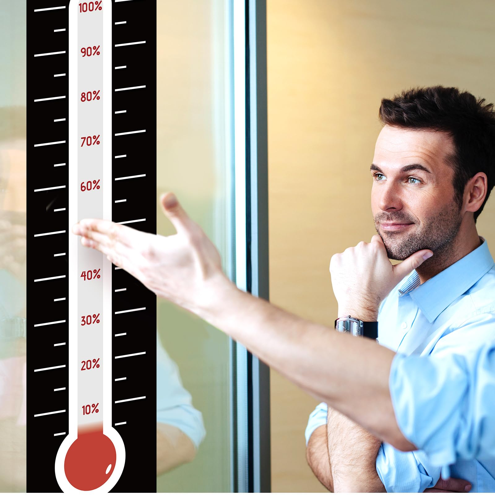 Snapklik.com : Gersoniel 3 Pcs Fundraising Thermometer Goal Charts 11 ...