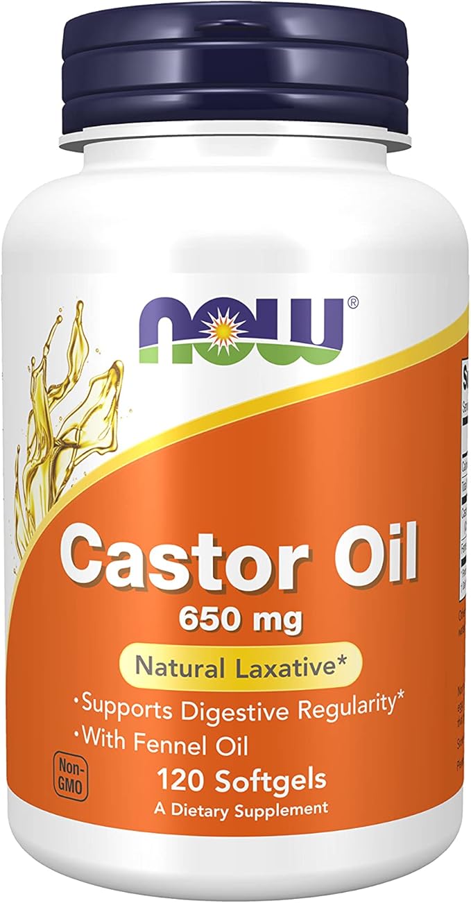Now Foods Castor Oil 650mg Soft-gels, 120-Count : Amazon.com.au: Health ...