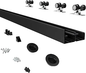 Amazon.com: JUBEST 8FT Heavy Duty Bypass Door Hardware kit with Finger ...