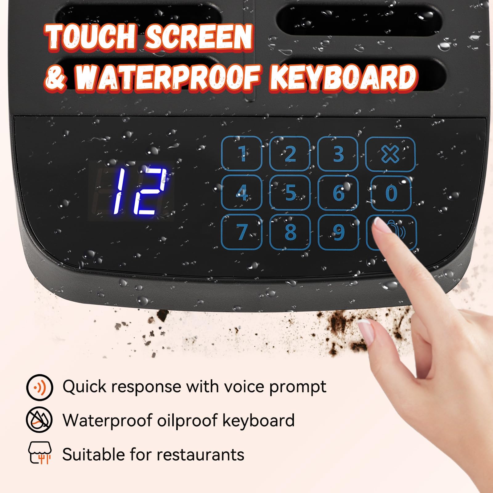Snapklik.com : Hanchen Restaurant Pager System Wireless Calling System ...