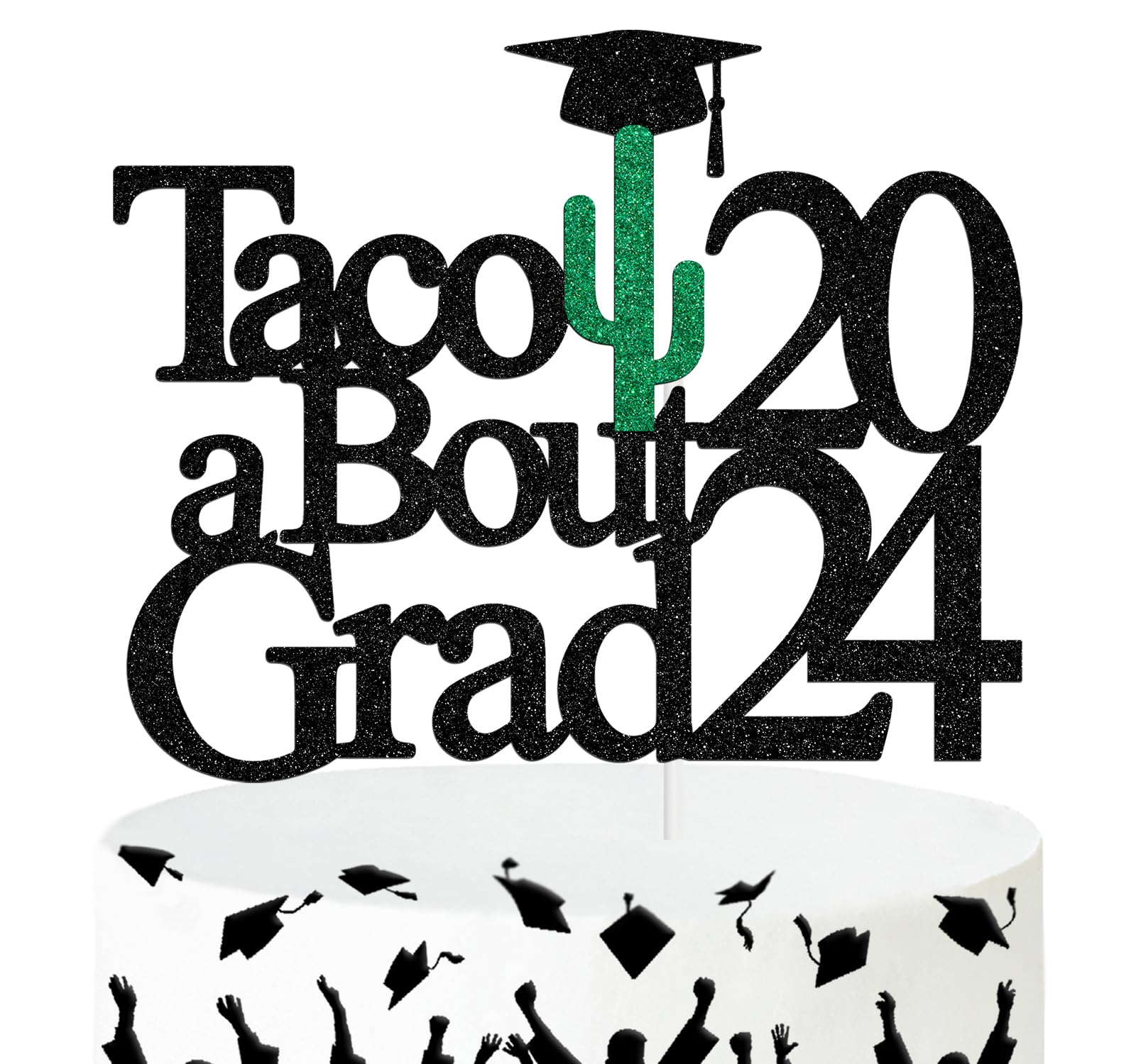 Amazon.com: Taco Bout a Grad Cake Topper, Mexican Taco Graduation Cake ...