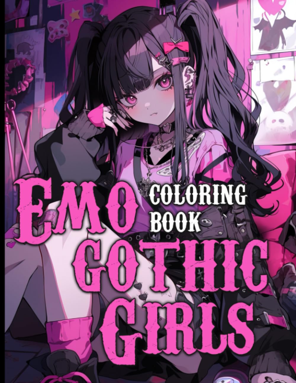 Amazon.com: Emo Gothic Girls Coloring Book: Aesthetics Beauties ...