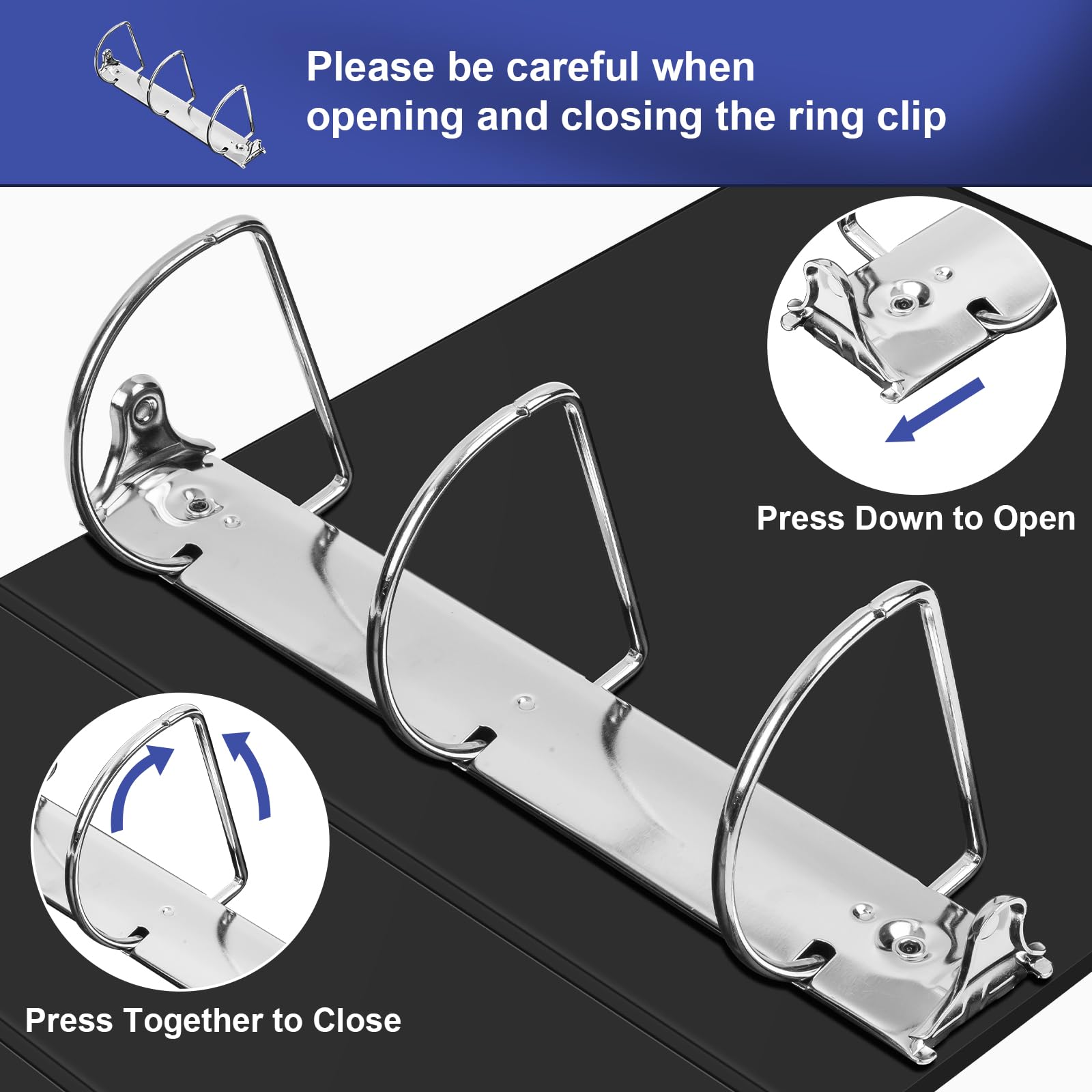 Snapklik.com : Comix Durable 3 Ring Binder, 3 Inch D Ring Binders, Hold ...