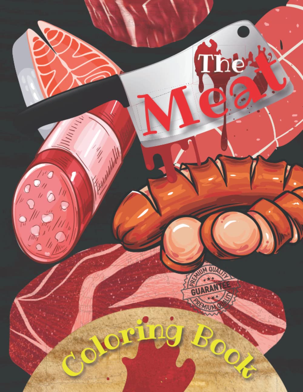 Buy Meat Coloring Book: Steak Ribeye Sausage Bbq Filet Thigh Pork Beef ...