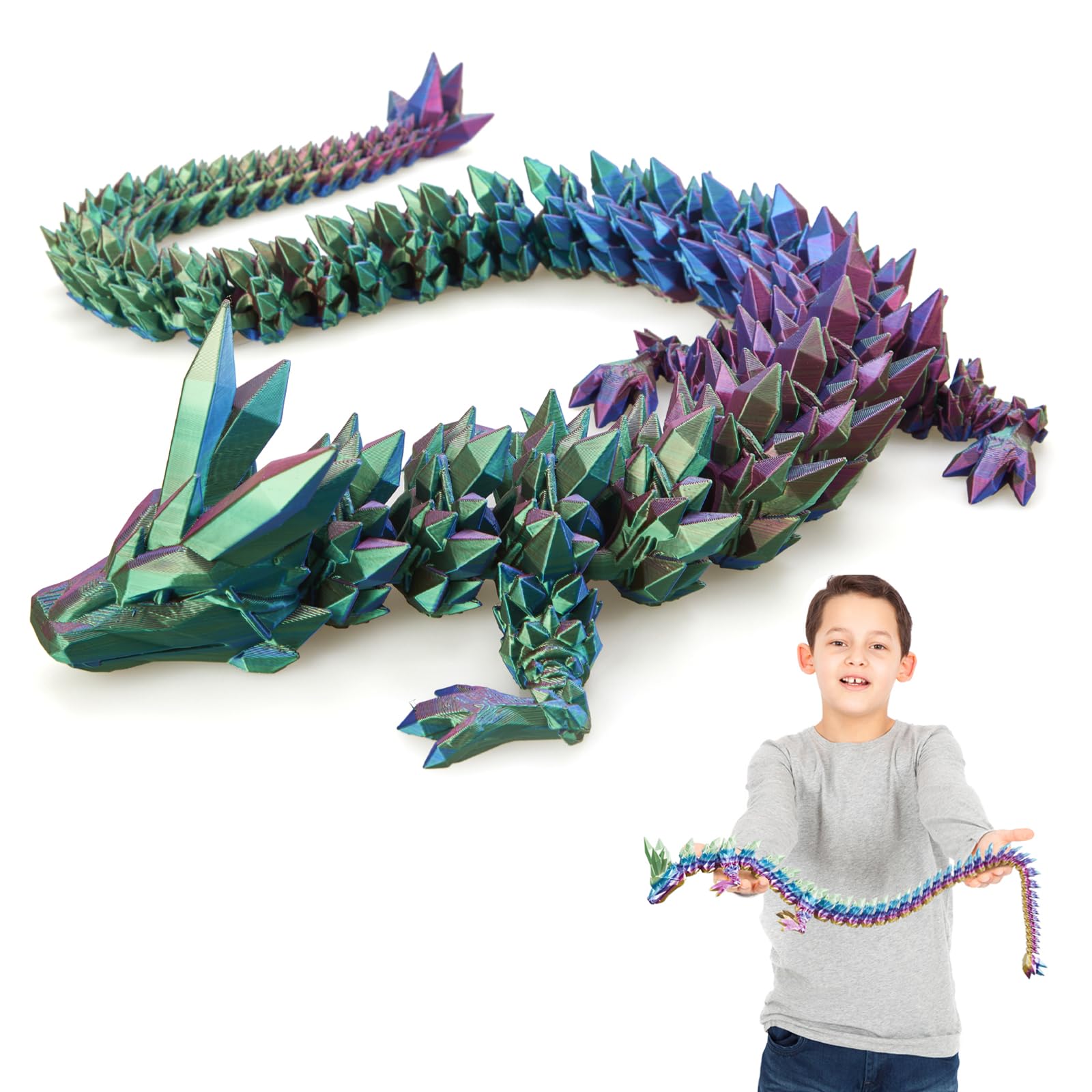 Amazon.com: FOTN 3D Printed Dragon, 3D Dragon,24 Inch 3D Printed Fidget ...