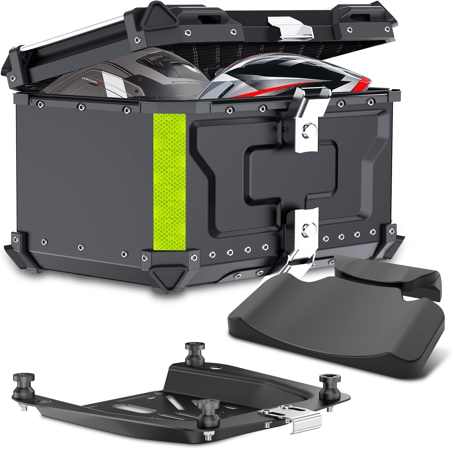 Amazon.com: iproods 55L Motorcycle Top Case, Aluminum Alloy Universal ...