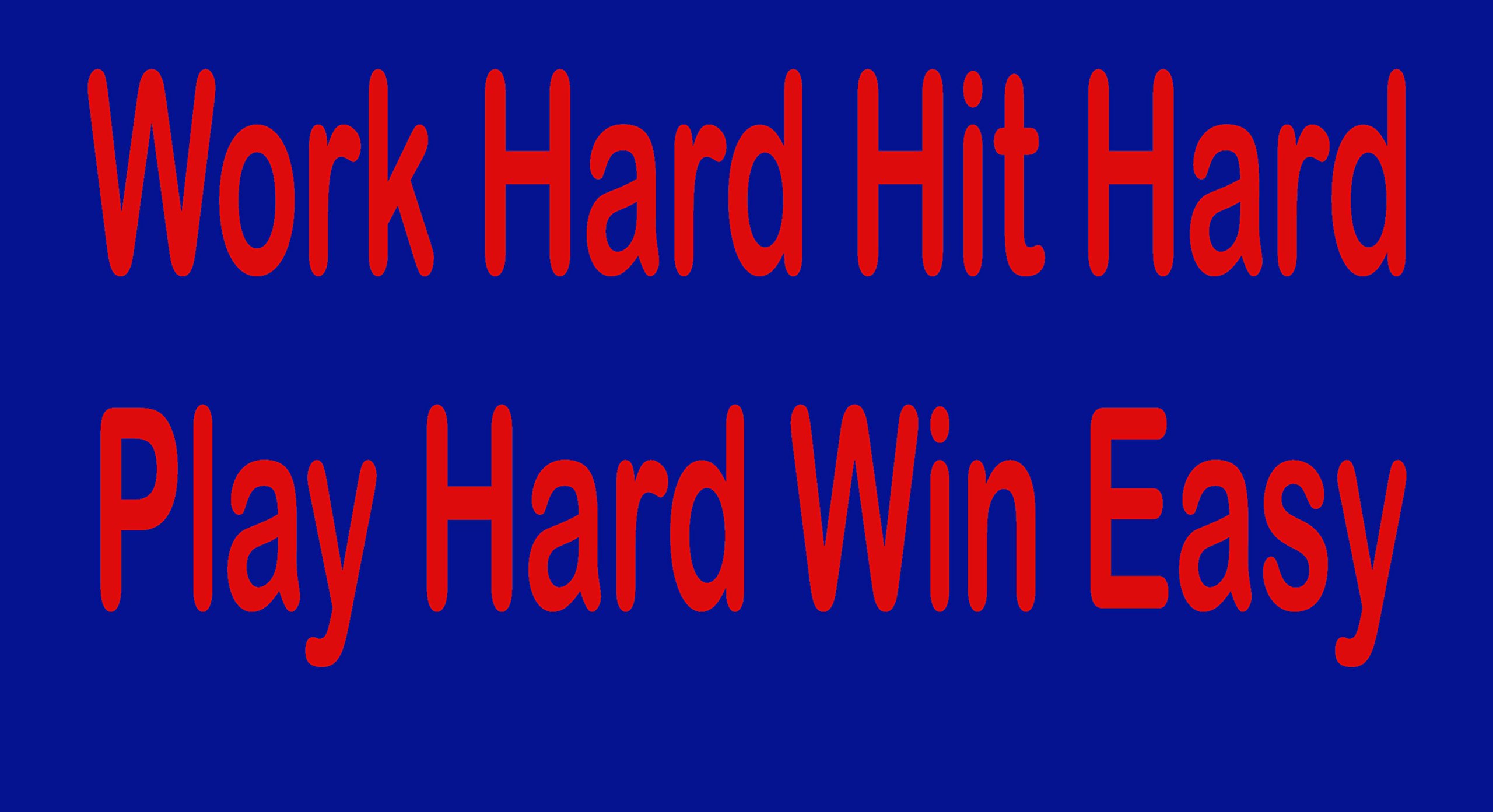 Work Hard Play Hard Banner