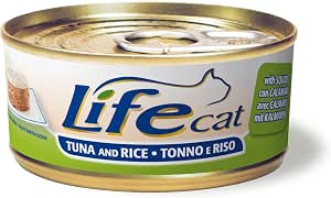 Life Cat 30125 Tin of Tuna and Rice with Squid, 170 Grams : Amazon.co ...