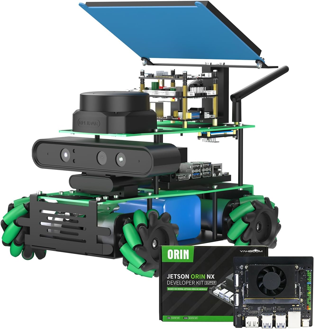 Yahboom ROS2 Robot for Jetson Orin NX Lidar Mapping Navigation Depth ...