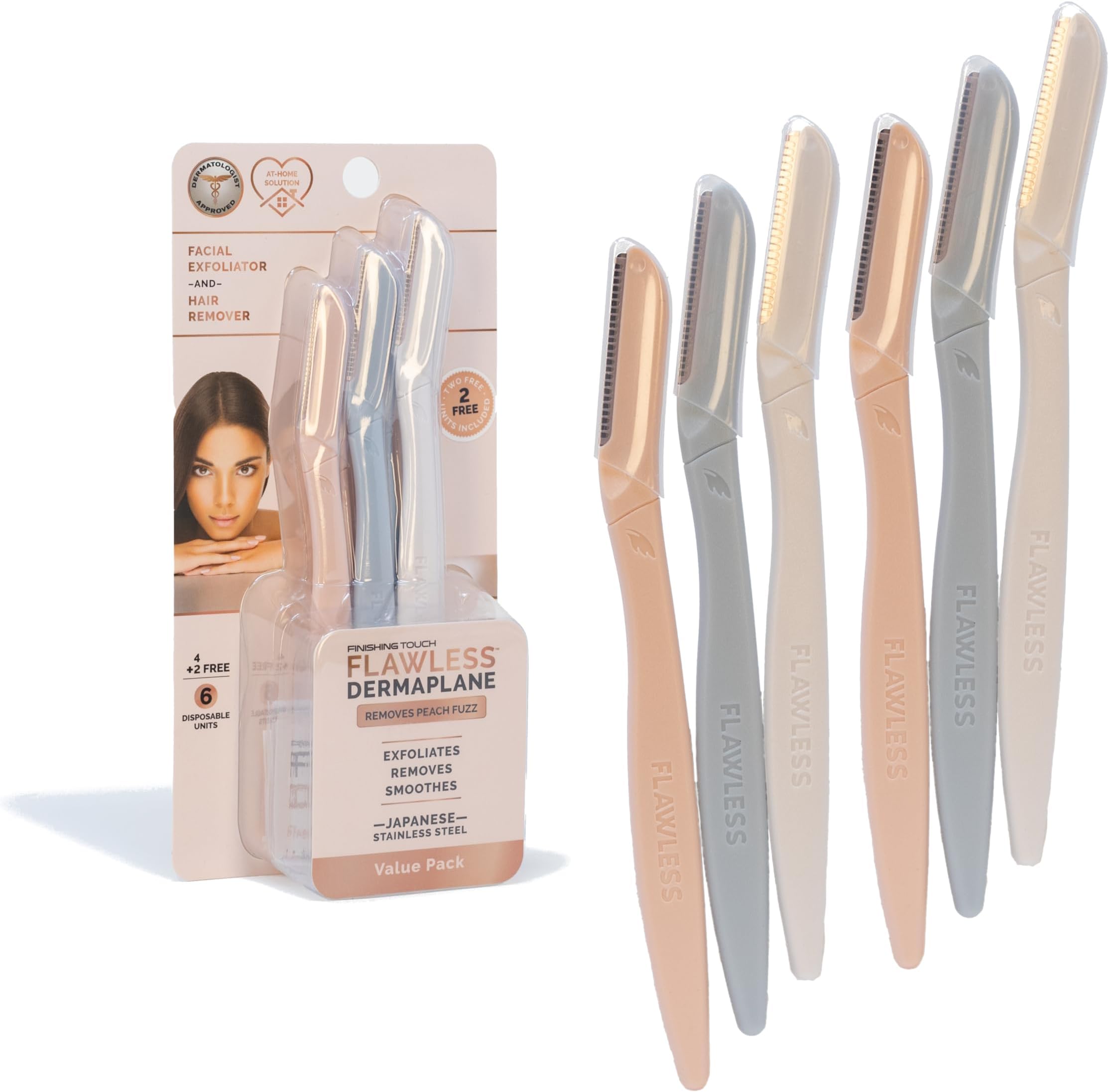 Amazon.com: Finishing Touch Flawless Dermaplane Facial Exfoliator and ...