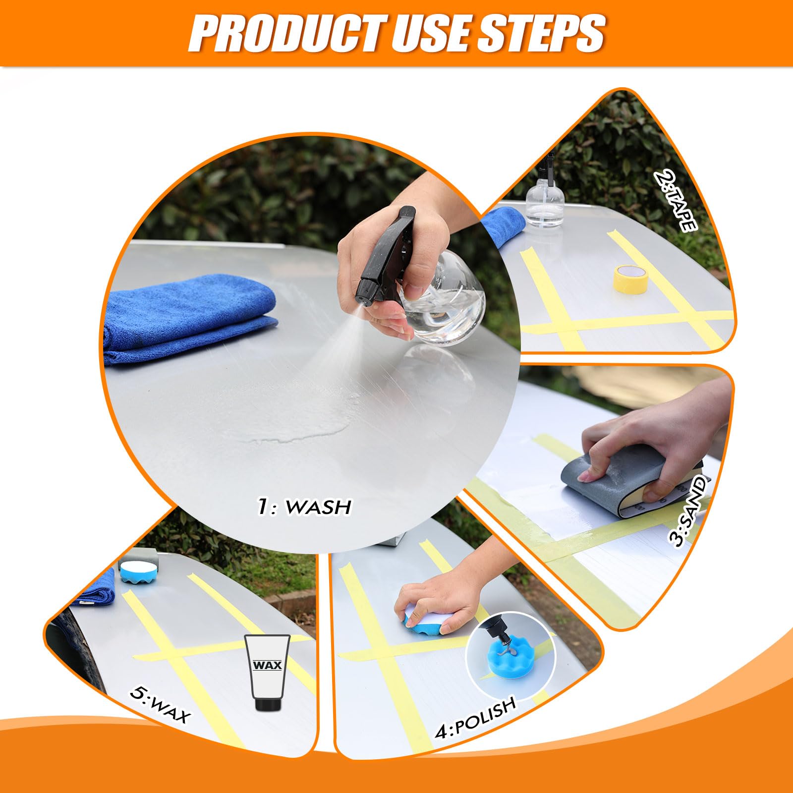 Snapklik.com : POLIWELL Premium Auto Sandpaper Kit: 36"x9" Wet/Dry ...