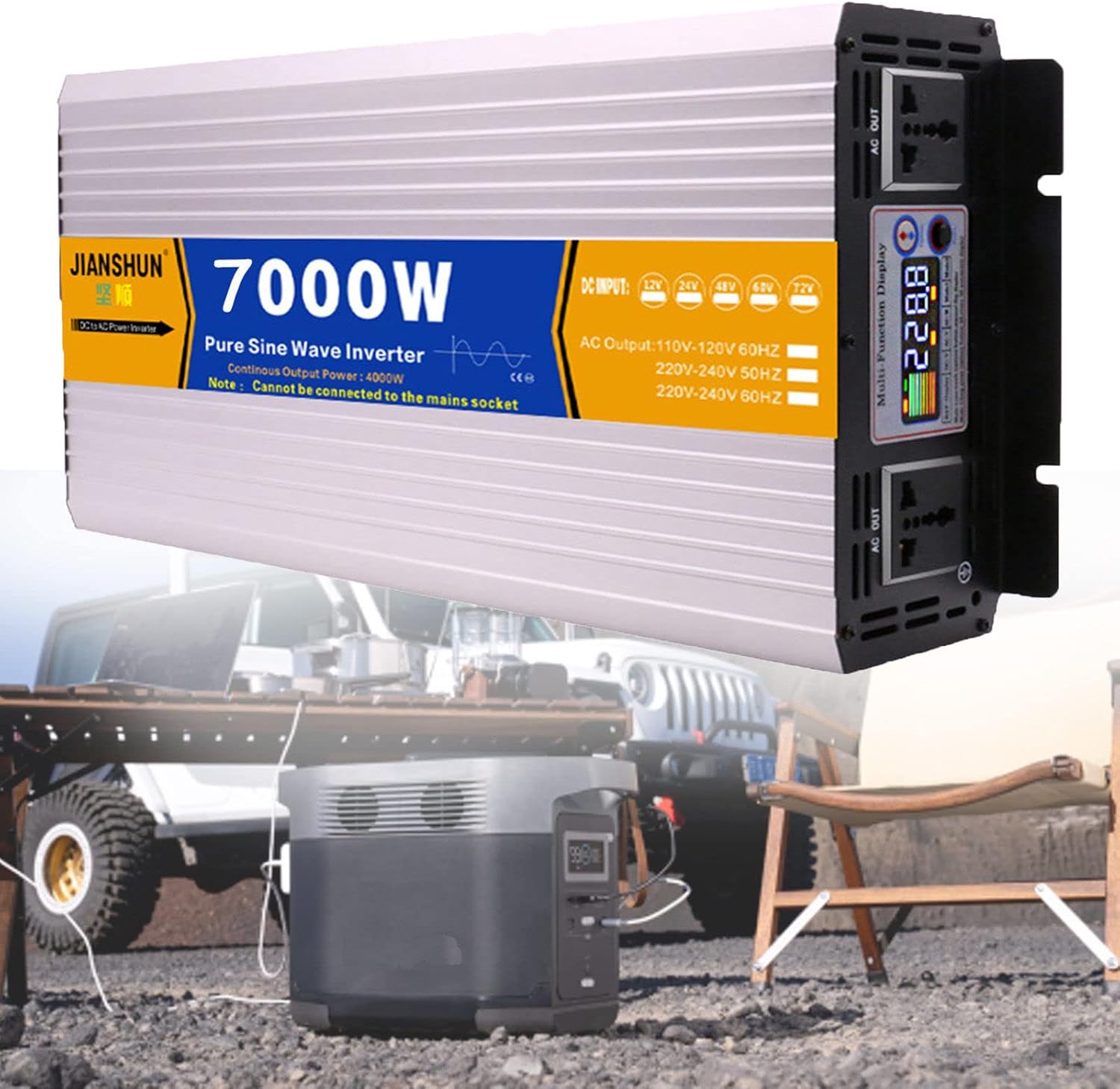 Amazon.com: HNCXHX 4000W 5000W 6000W 7000W 8000W Pure Sine Wave Power ...