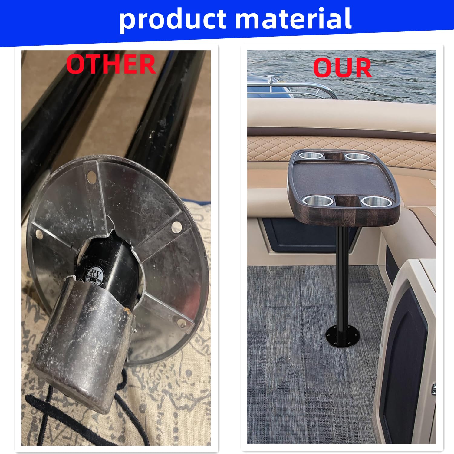 Boat Table Base Lfhelper Table Pedestal Leg Base Stand, Height ...