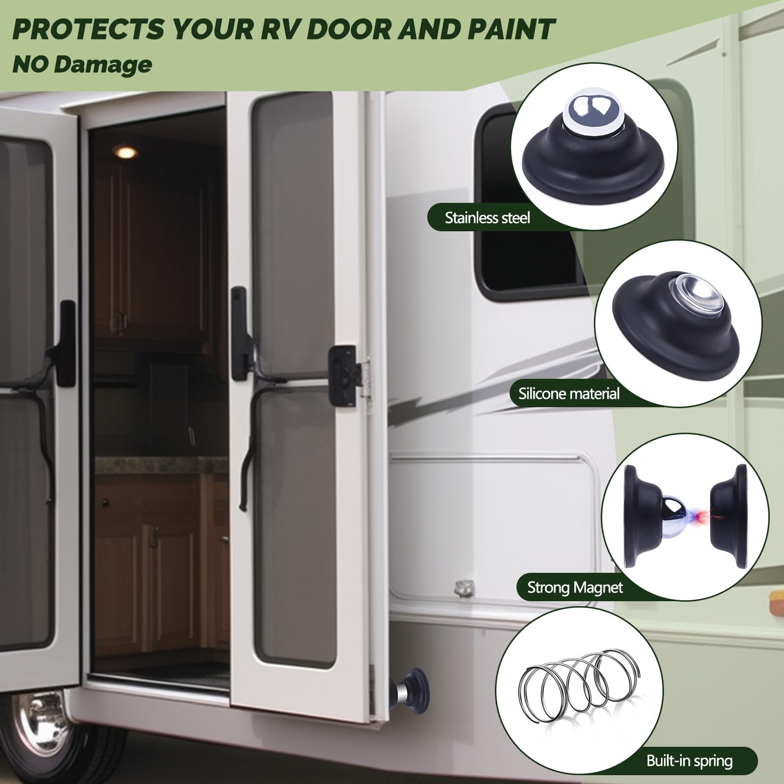 Snapklik.com : AmFor 2 Pcs RV Door Holder Magnetic Baggage Door Catch ...