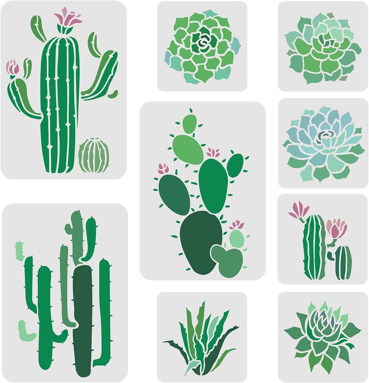 Amazon.com : Cactus Stencil DIY Reusable Craft and Painting Wall ...