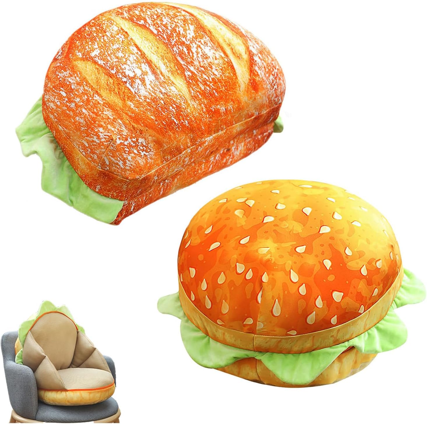 Amazon.com: Cheeseburger Pillow That Opens, Burger Pillow That Opens ...