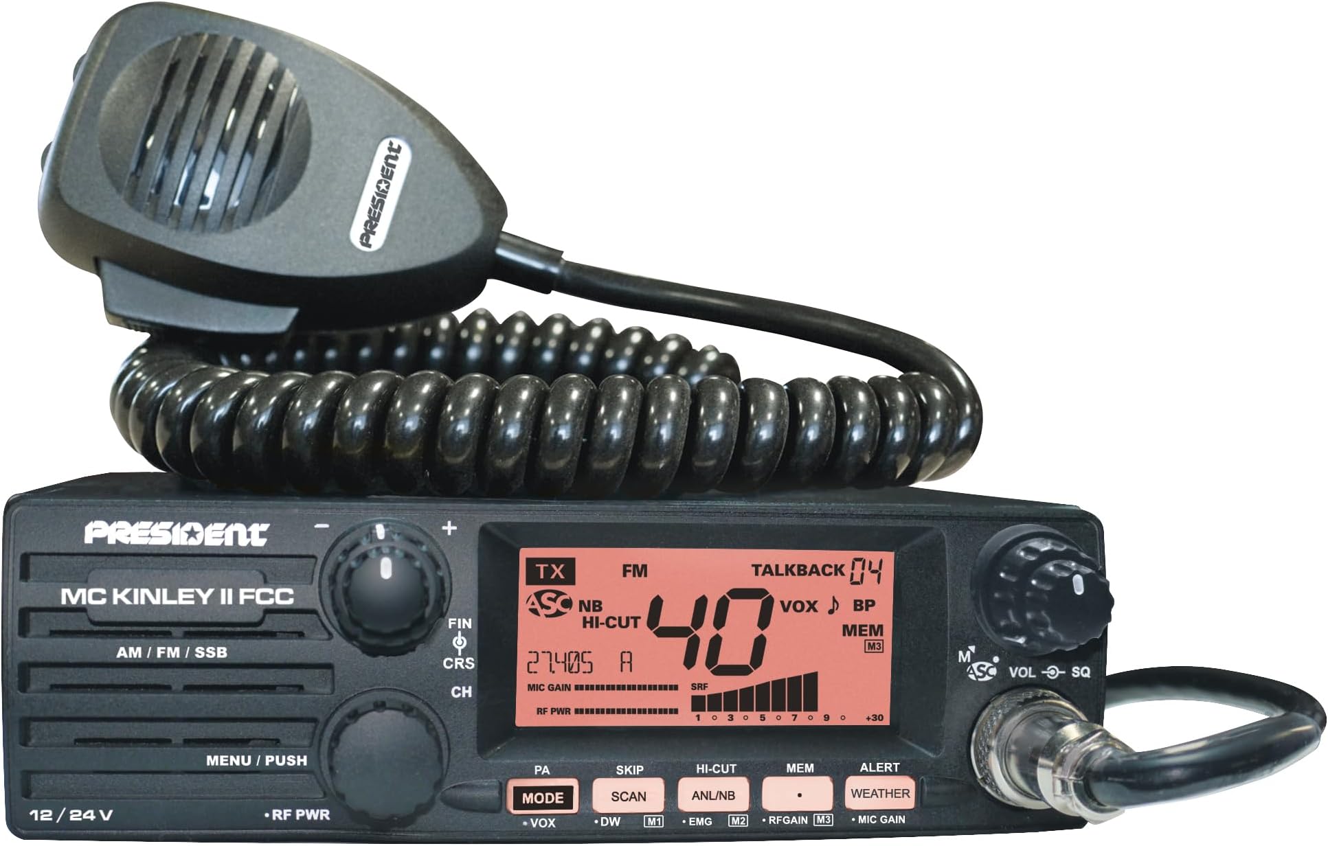 Amazon.com: President Electronics Johnson II USA AM Transceiver CB ...