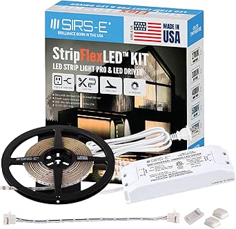 Amazon.com: SIRS-E StripFlexLED White LED Strip Kit, Bright White 4000K ...