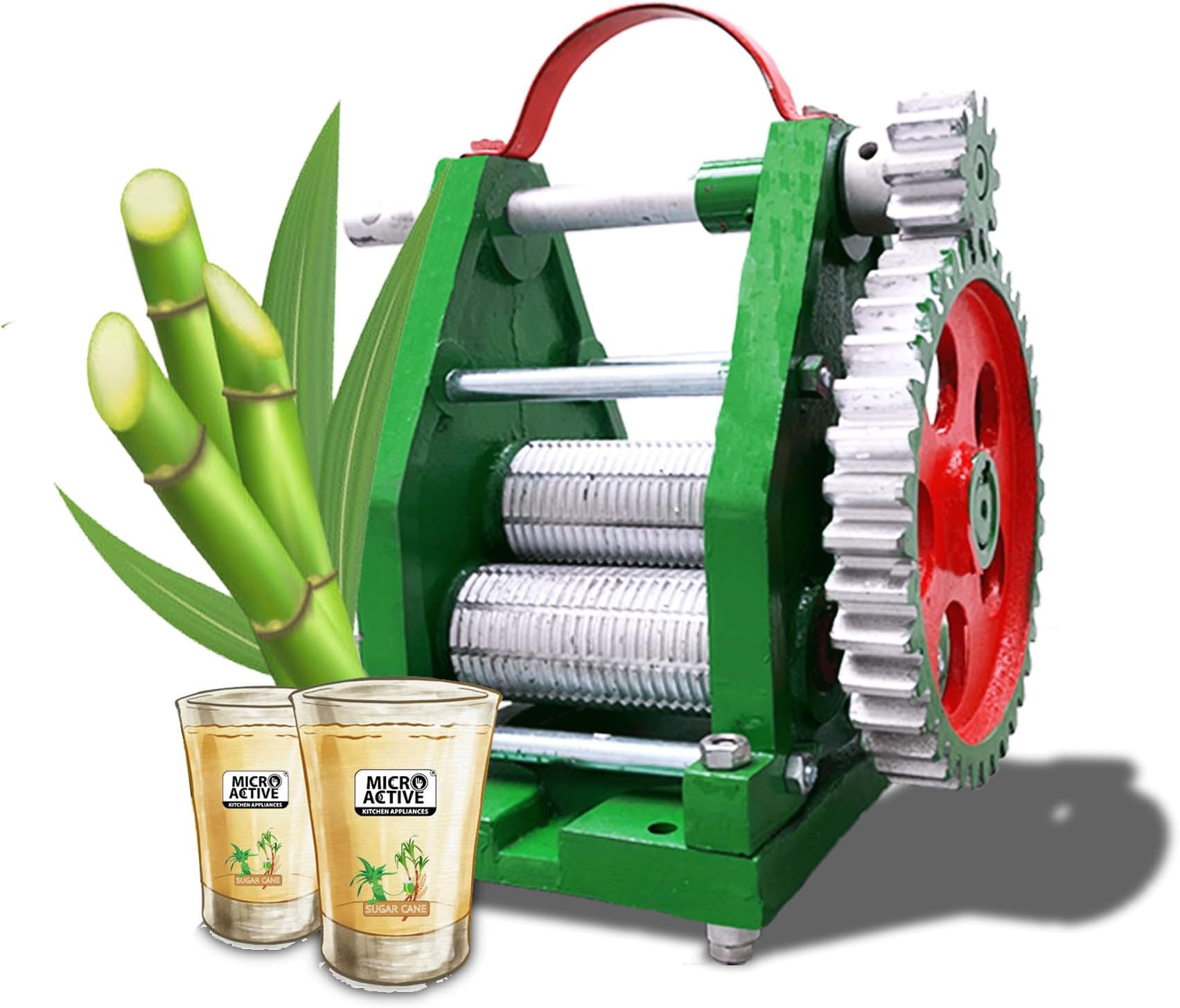 Buy MICROACTIVE Hand Operated Manual Sugarcane Juicer Machine With 3 ...