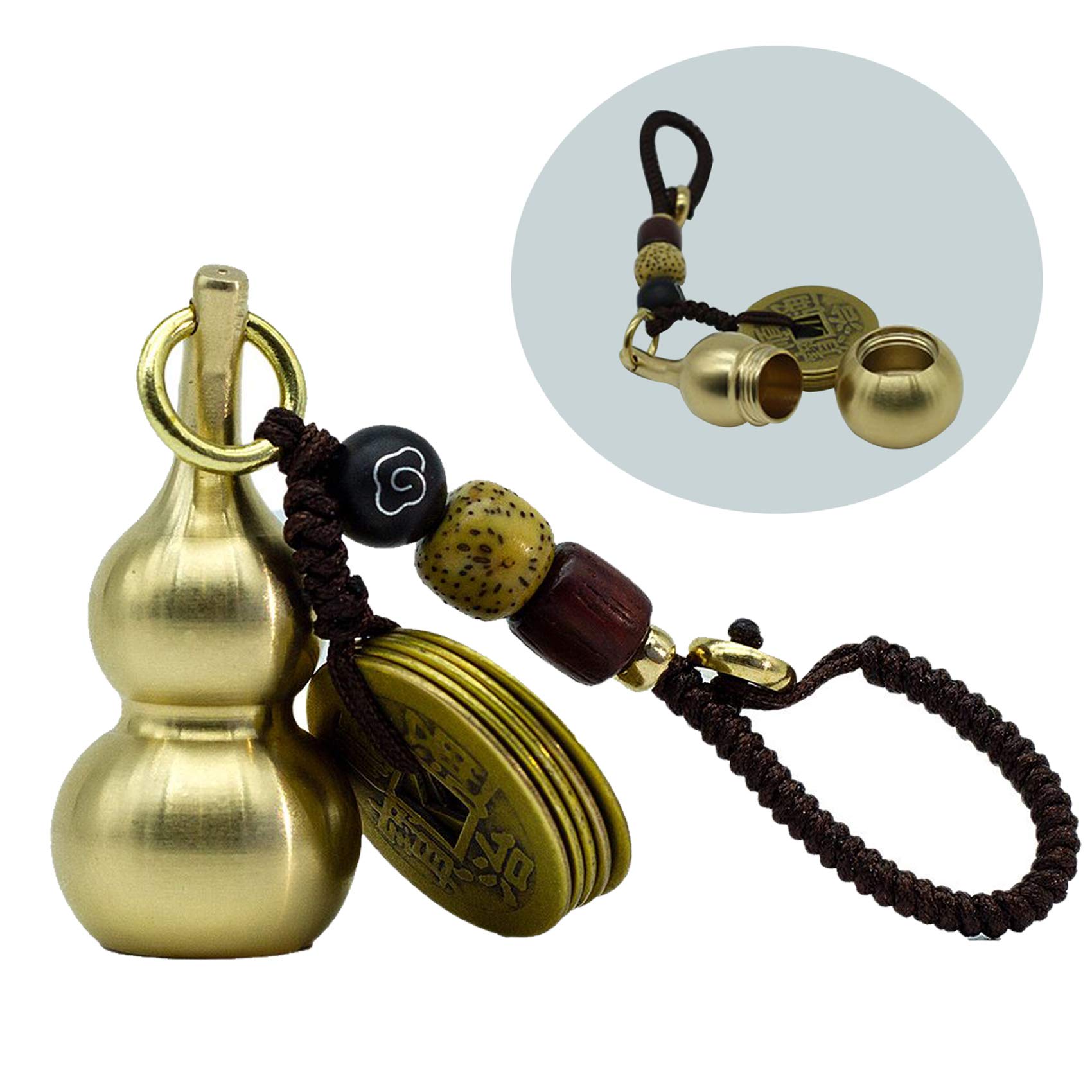 Rs1 Brass Calabash Wu Lou Key Chain Chinese Coins Feng | Desertcart ...