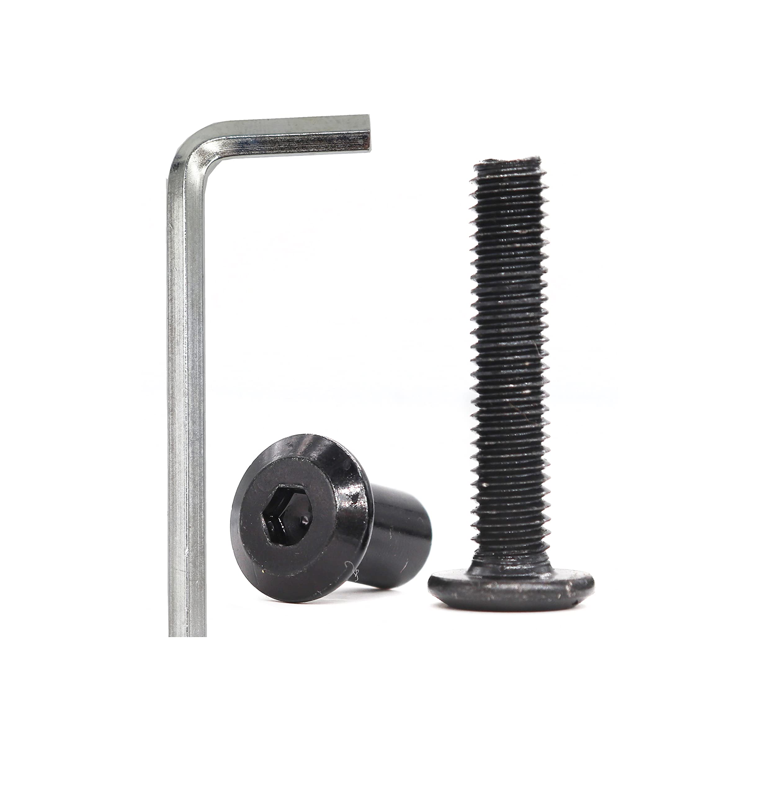 Snapklik.com : 10-Pack M6 25mm Black Countersunk Rivet Allen Head Hex ...