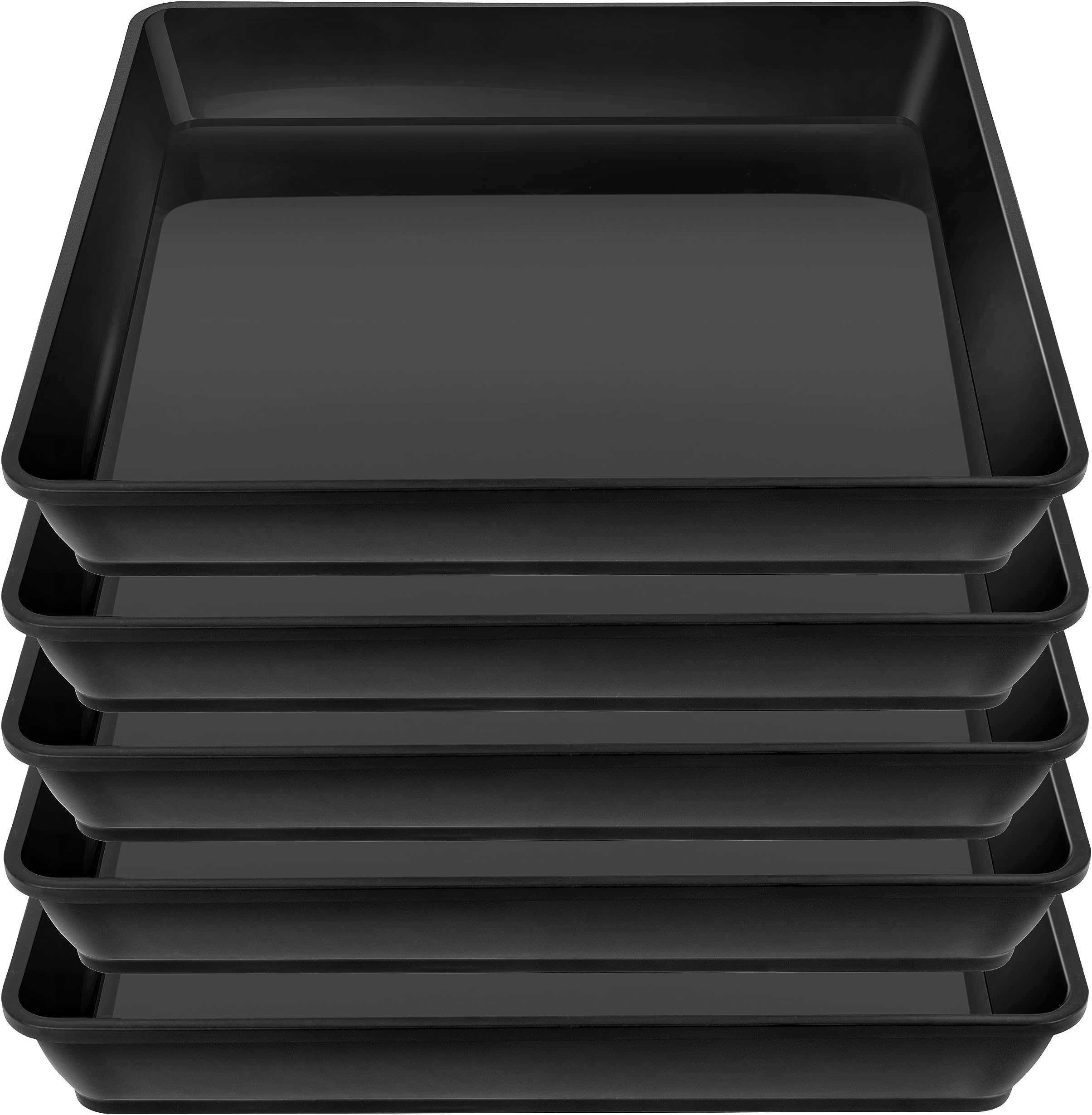 Amazon.com : Yardwe 5PCS Rectangular Plastic Plant Saucers Tray Drip ...