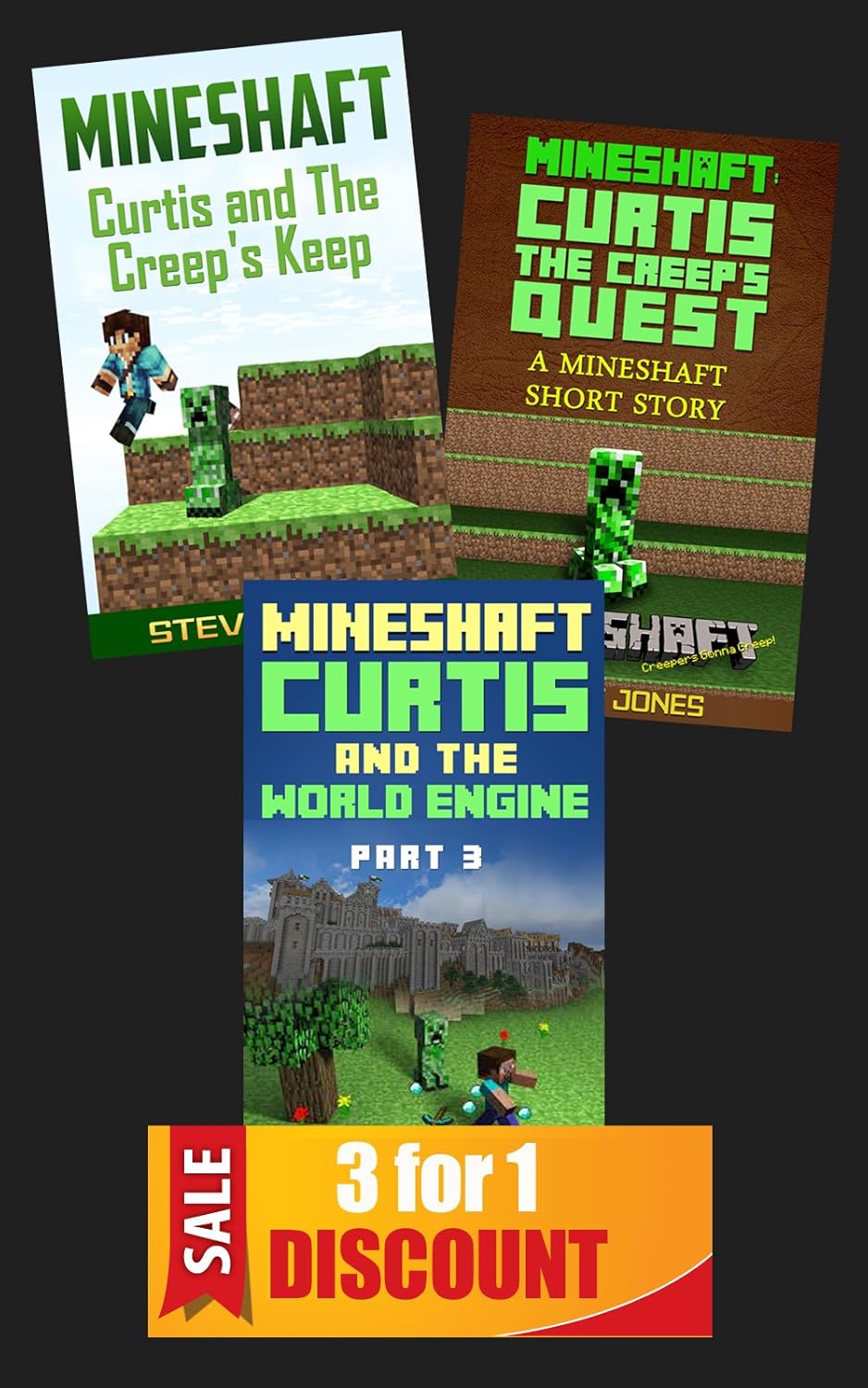 Minecraft Curtis the Creeper Bundle (unofficial): THREE Curtis the ...